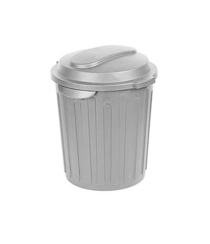 Refuse Bin Round 60L Silver Pride 5 PACK - EPACON SUPPLIES