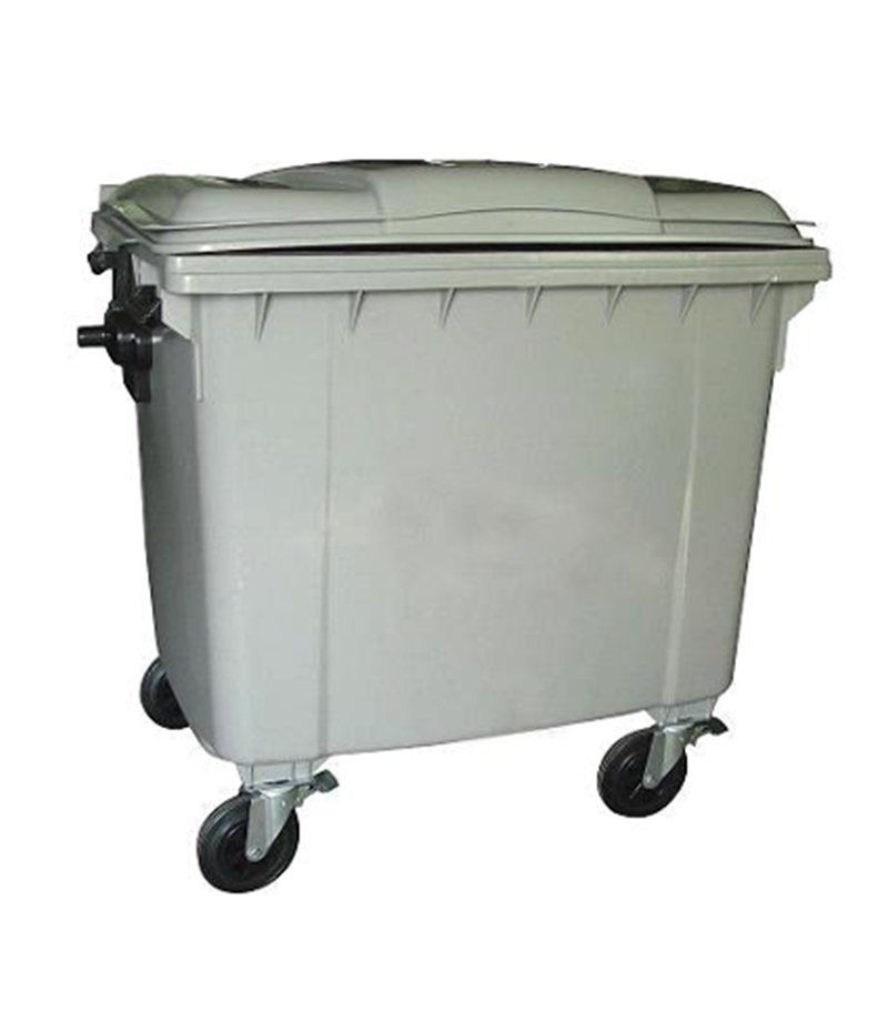 Plastic 1100L Mobile Wheelie Bin - Grey - EPACON SUPPLIES