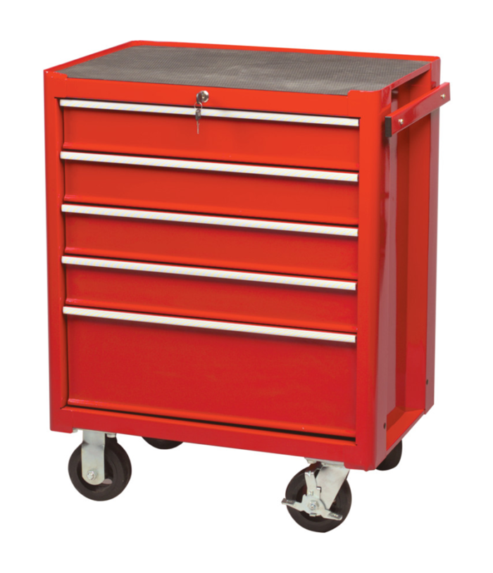 Kennedy Red 5-drawer Professional Roller Cabinet - EPACON SUPPLIES
