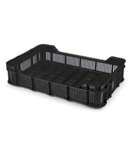 Berry Crate - Vented Sides And Base - Recycled Material - Black ...